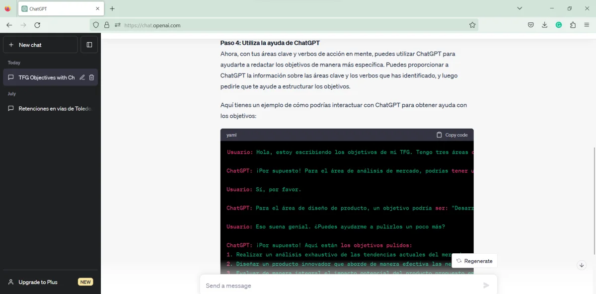 Guía para hacer TFG y TFM utilizando Chat GPT